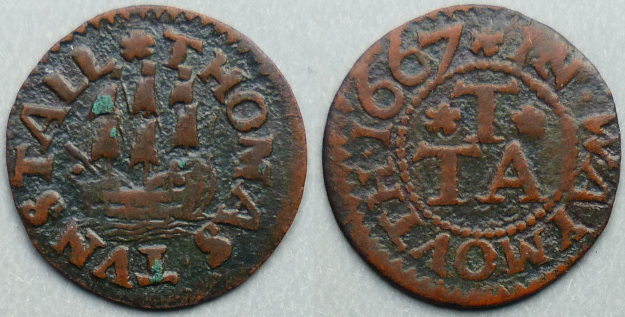 Weymouth, Thomas Tunstall 1667 farthing - £0.00 : Rare Coins and Tokens ...